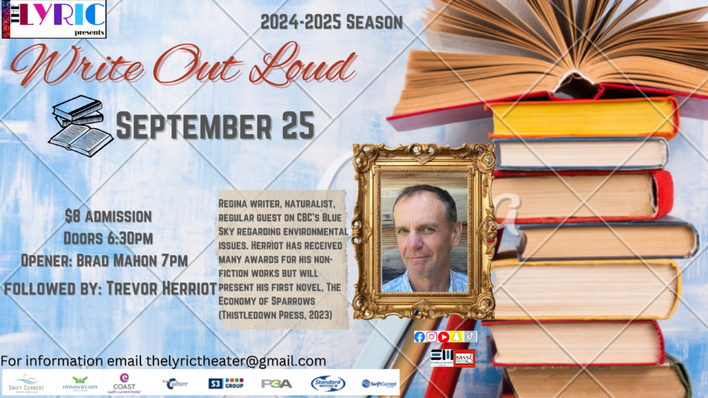 Write Out Loud Season Opener @ The Lyric Theatre with Author Trevor ...