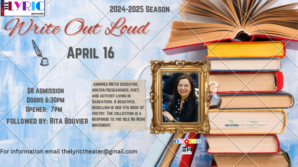 Write Out Loud with Author Rita Bouvier - The Lyric Theatre
