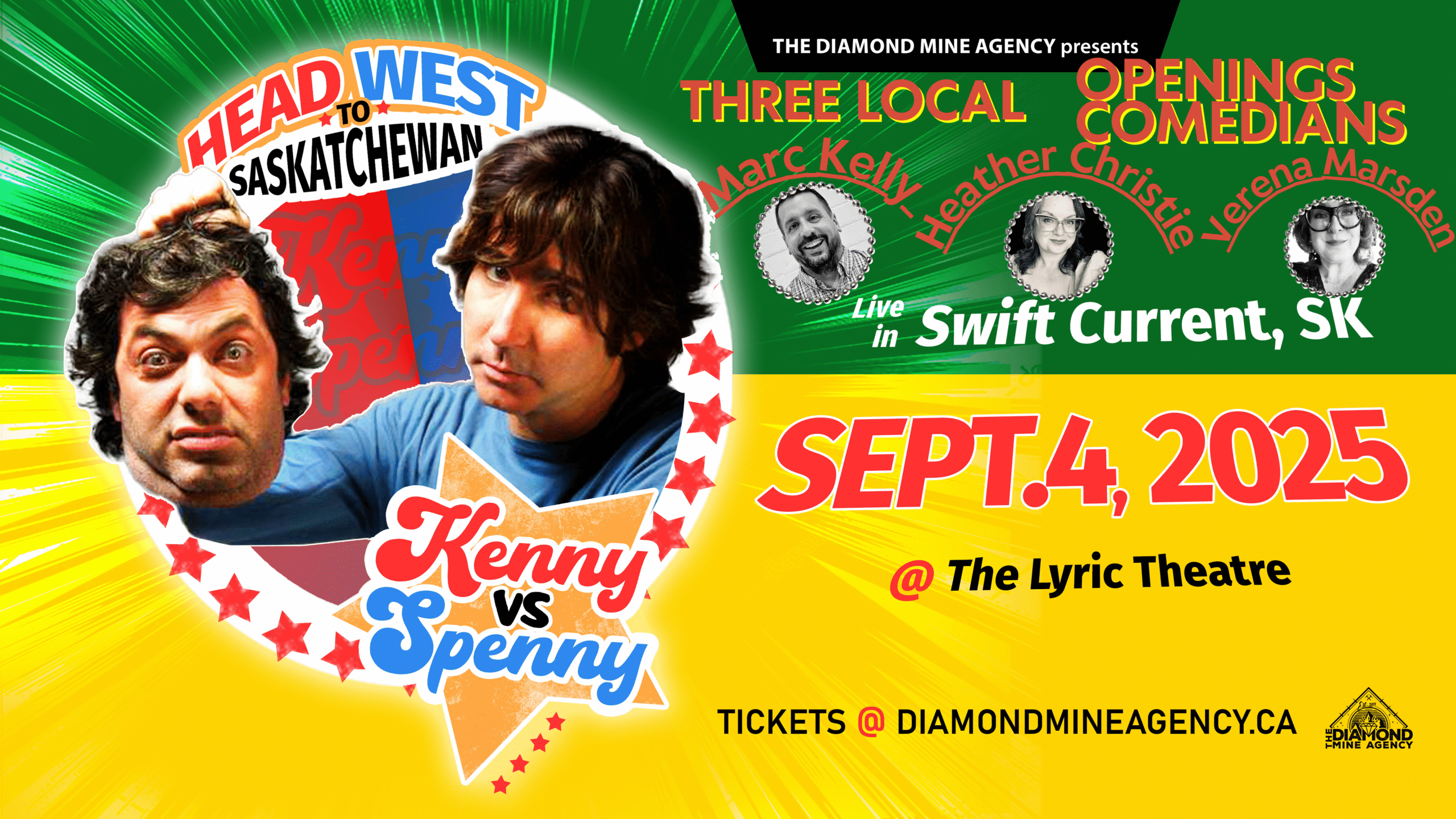 Canadian TV Comedy Legends KENNY VS SPENNY: 3 Local Opening Marc Kelly ...